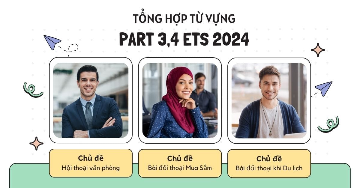 Tổng hợp Từ vựng Part 3,4 TOEIC ETS 2024 PDF